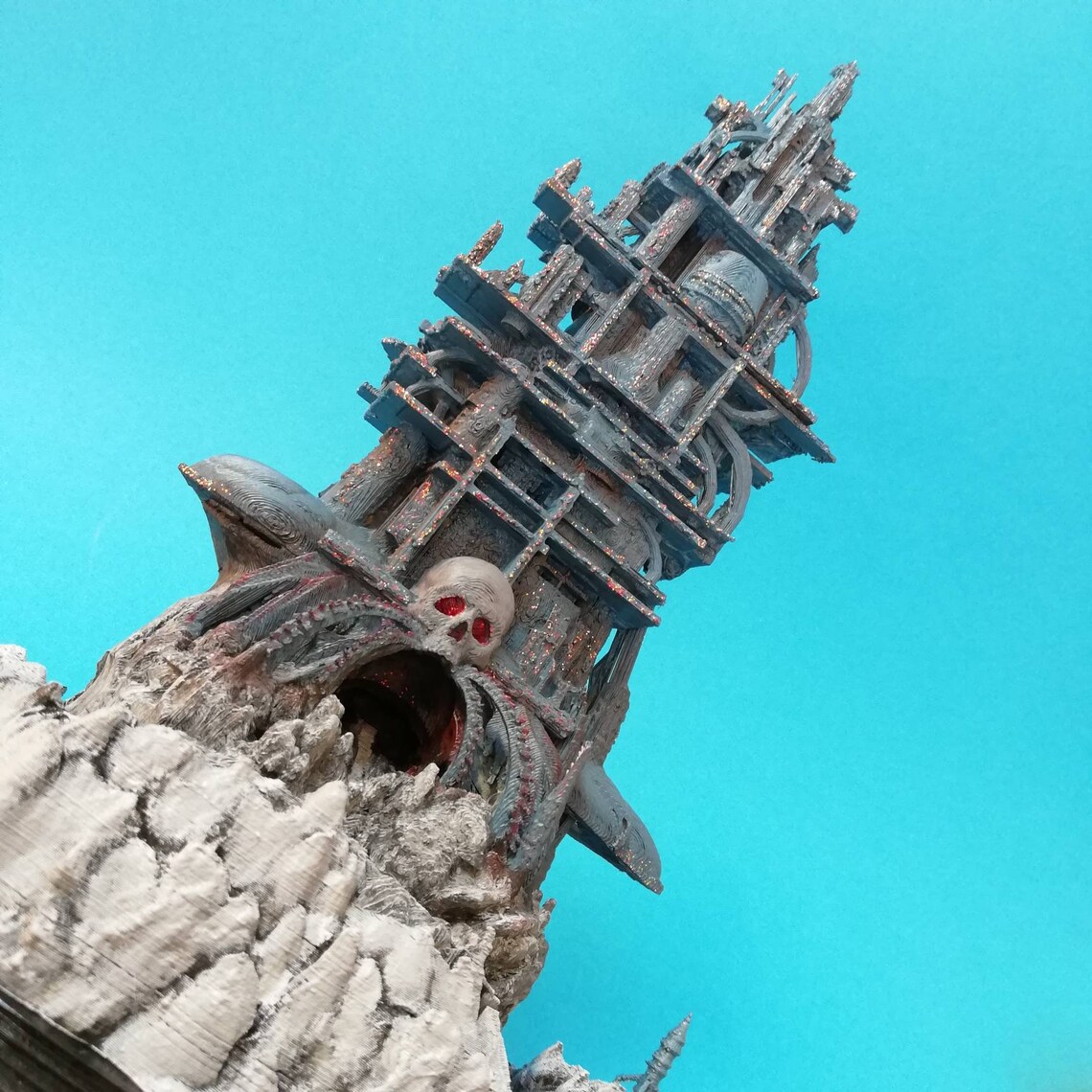 The bone Castle Miniatue Model. Scale Skull and | Etsy