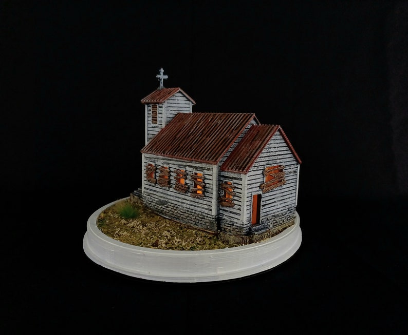 The 'miniature Horror Place' Mini Model. Miniature Church and Truck ...