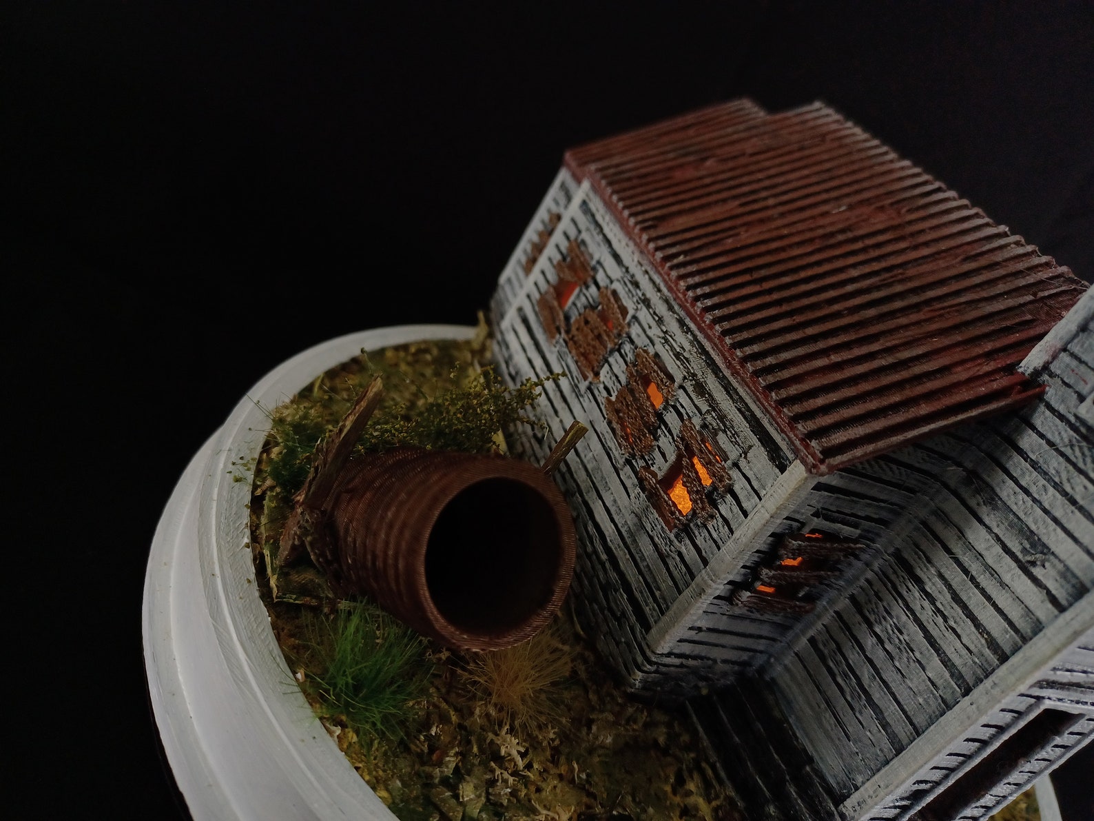 The 'miniature Horror Place' Mini Model. Miniature Church and Truck ...