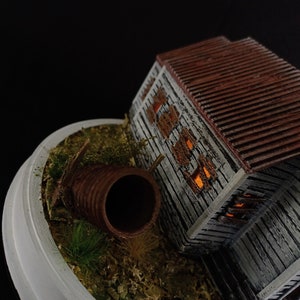 The 'miniature Horror Place' Mini Model. Miniature Church and Truck ...