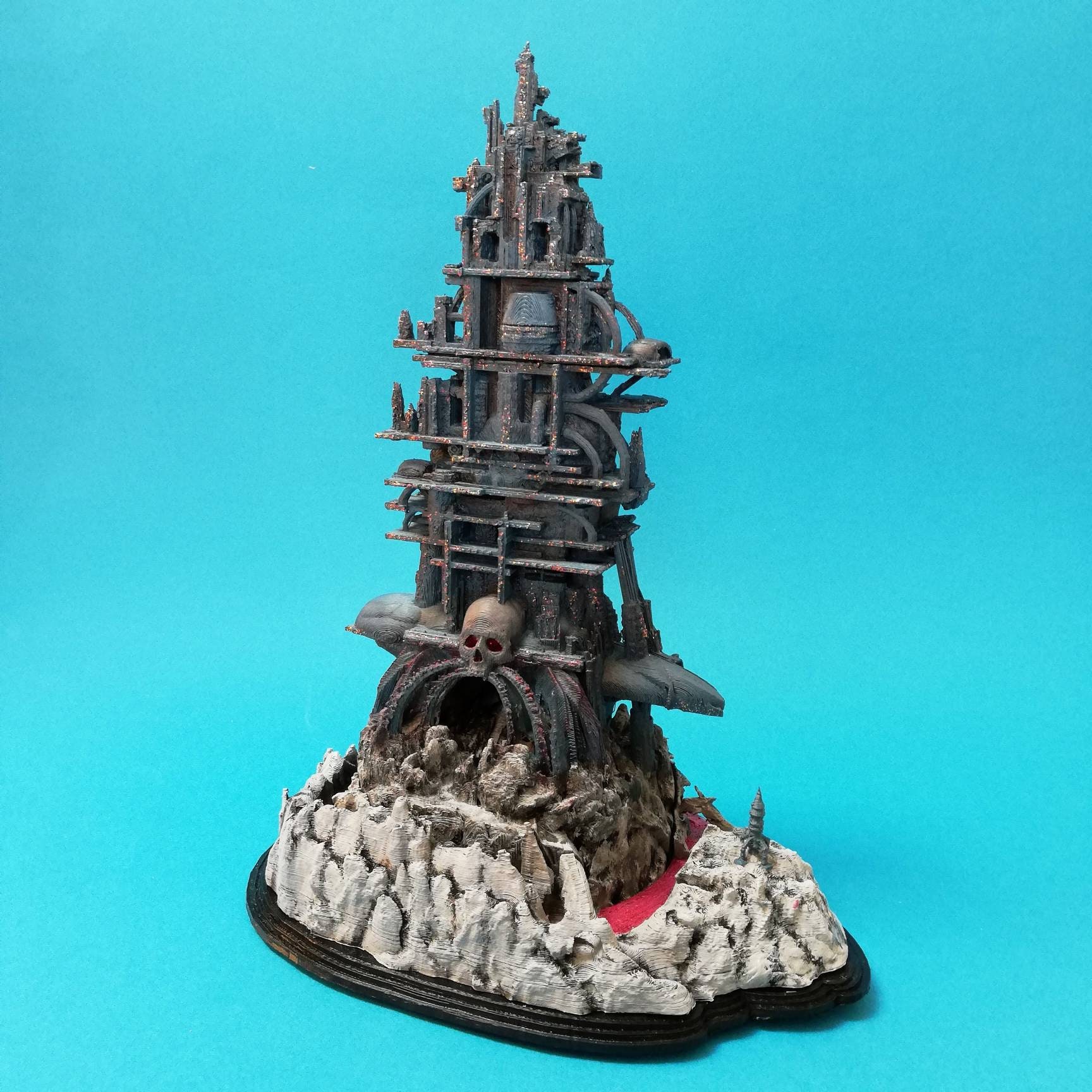 The bone Castle Miniatue Model. Scale Skull and | Etsy