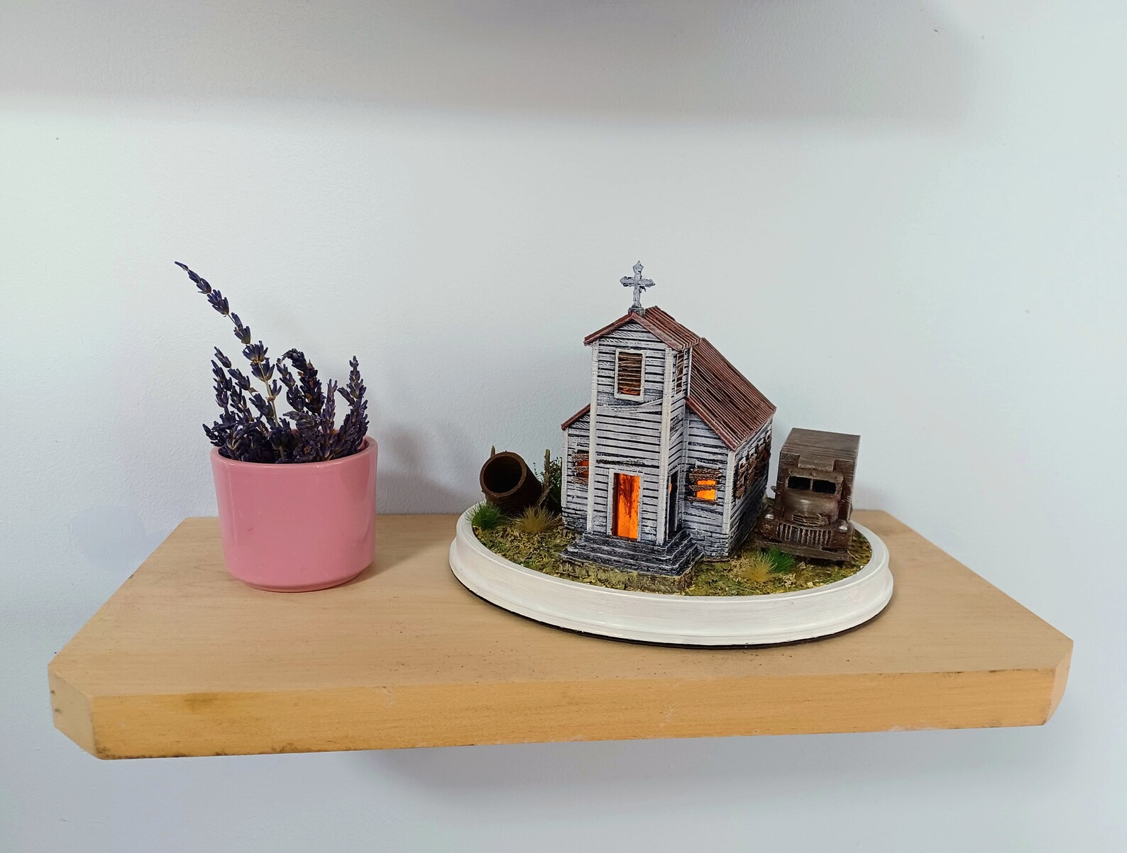 The 'miniature Horror Place' Mini Model. Miniature Church and Truck ...