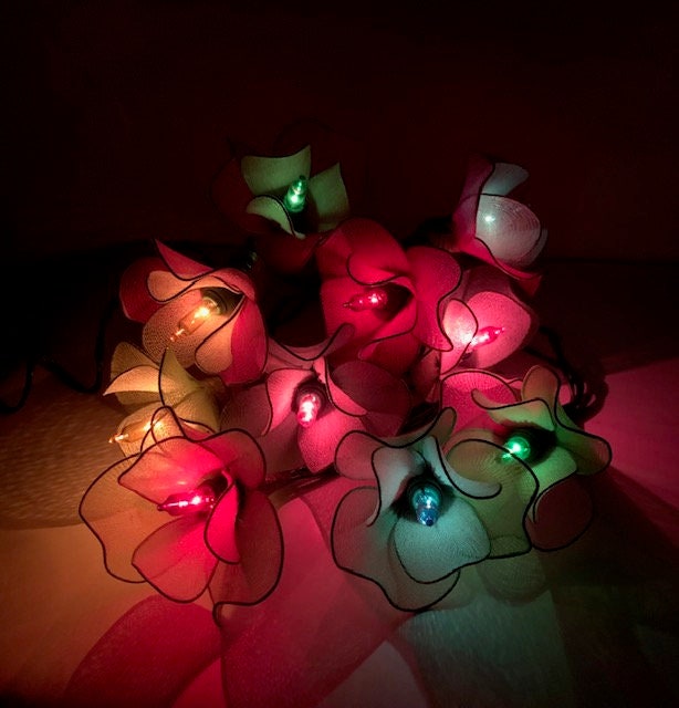 Holiday Night-lights Flower,handmade Flowers ,light Colors ,battery ...