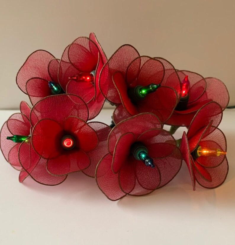 Nylon Night-lights Handmade Flowers, Holiday Night Lights,battery ...