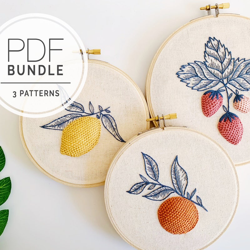 Fruit Embroidery Pattern - Etsy