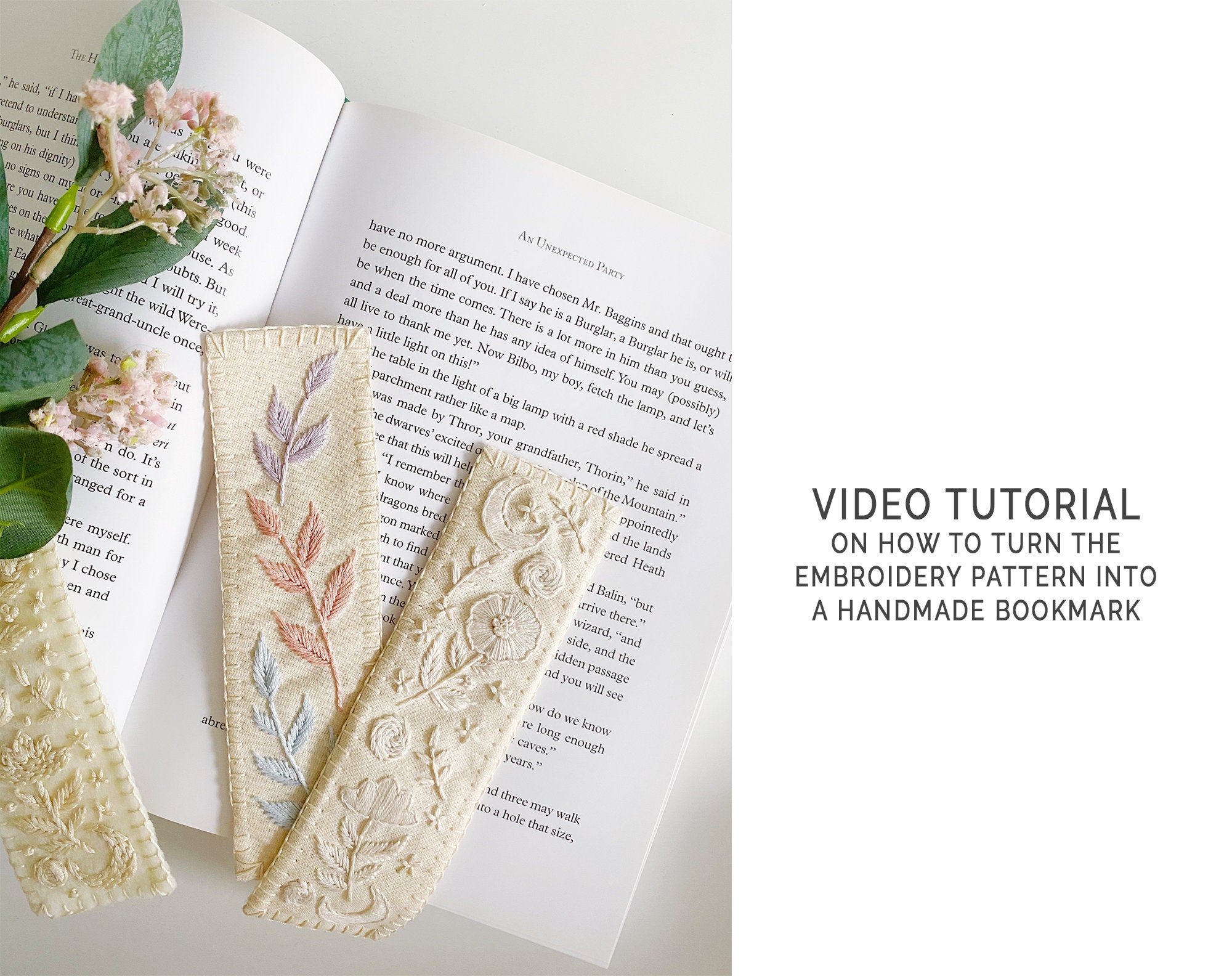 PDF EMBROIDERY PATTERN Bookmarks Handmade Floral - Etsy Canada