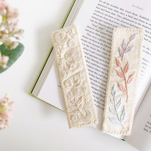PDF EMBROIDERY PATTERN ⨯ Bookmarks | Handmade Floral Embroidered ...