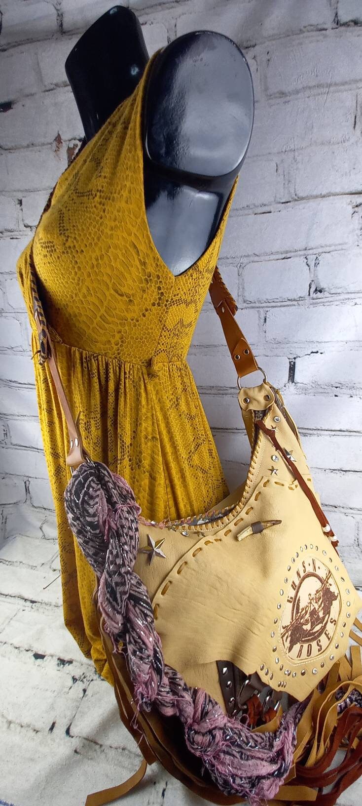 Leather Rock Purse/ Pin up Handbag/ Guns and Roses Bag/ Rockabilly ...