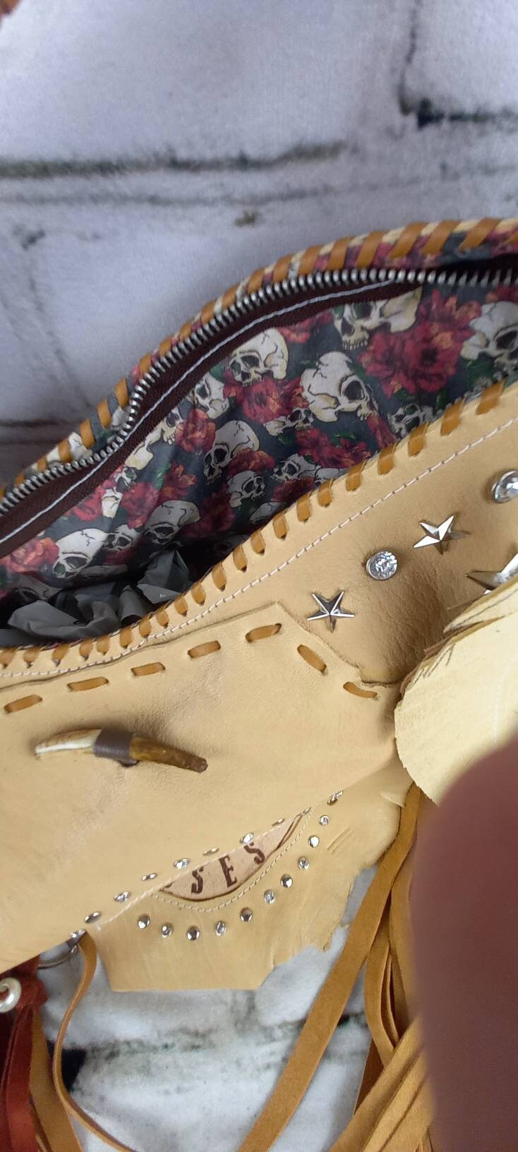 Leather Rock Purse/ Pin up Handbag/ Guns and Roses Bag/ Rockabilly ...