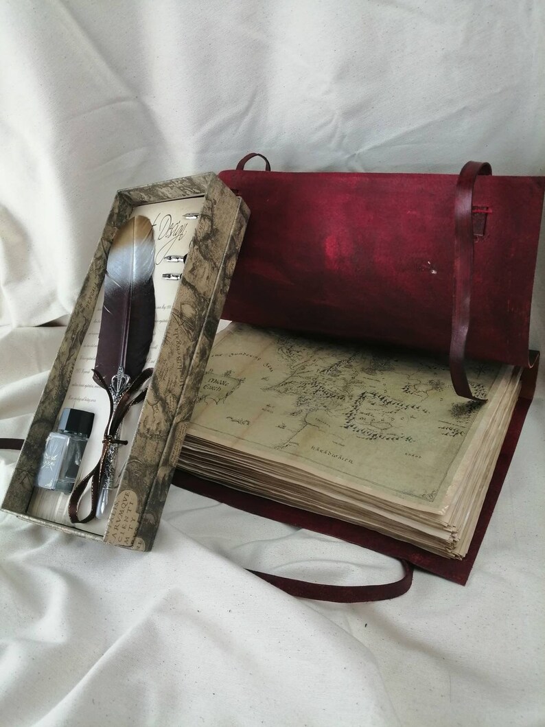 Book of Red Book Bilbo Bolson / Book Lord of the Rings / | Etsy