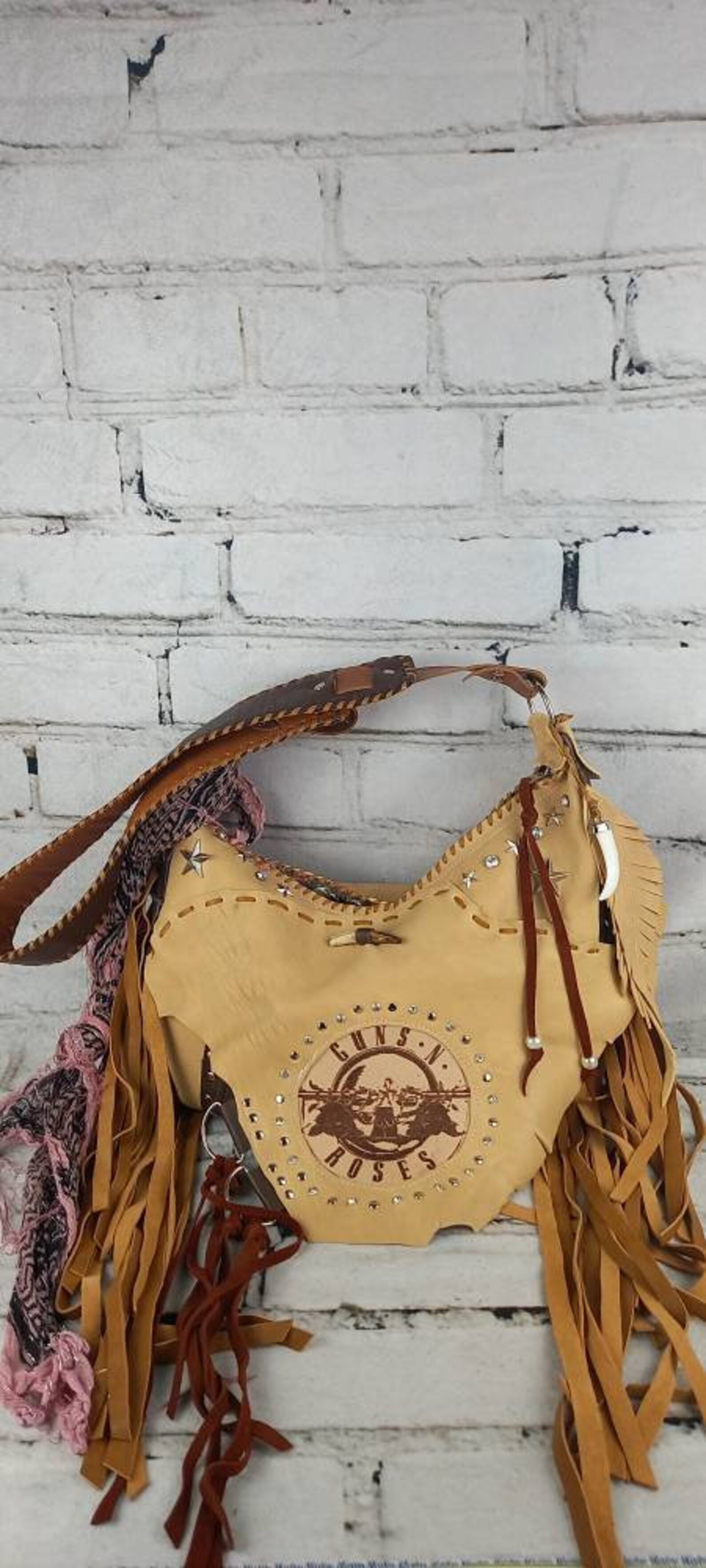 Leather Rock Purse/ Pin up Handbag/ Guns and Roses Bag/ Rockabilly ...