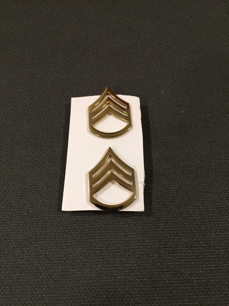 U.S. Army Staff Sergeant (E 6) Chevrons Metal Collar Device - Etsy