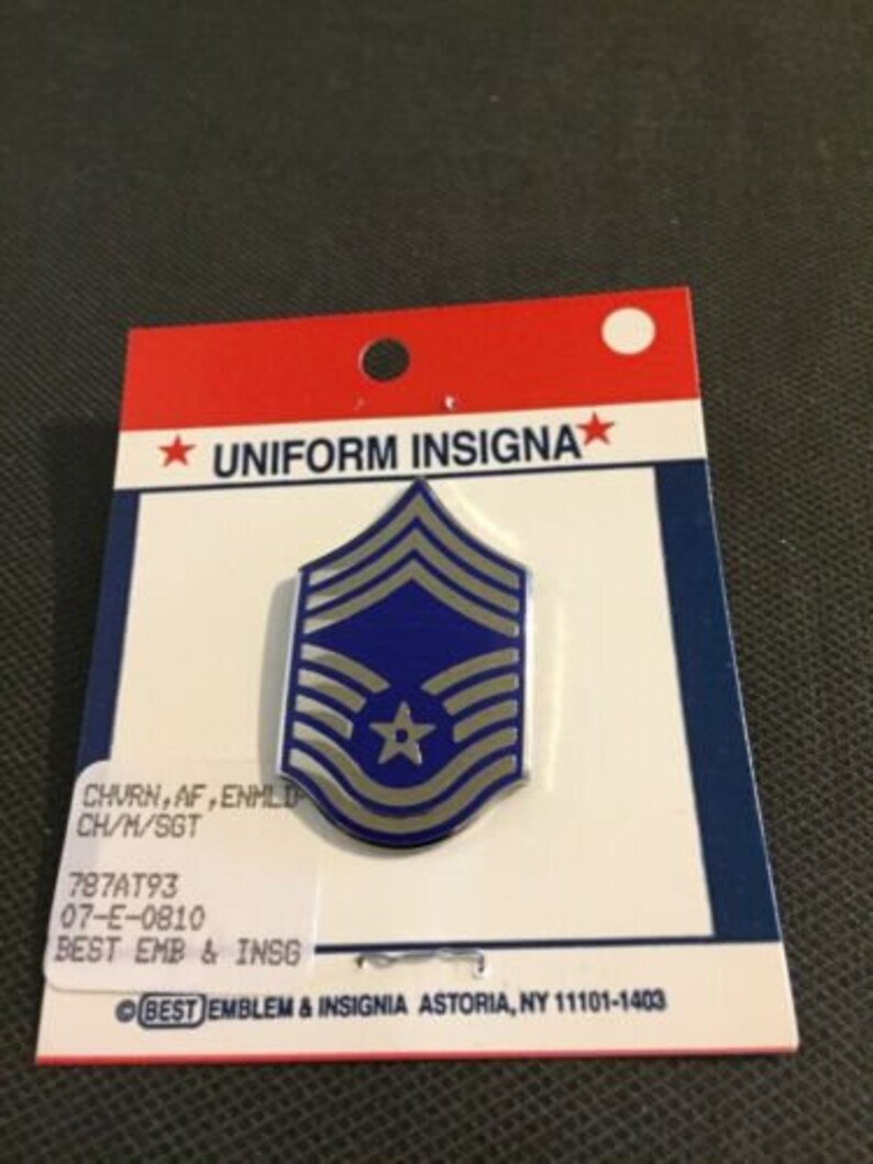 AIR FORCE Chief Master Sergeant Metal Chevrons - Etsy
