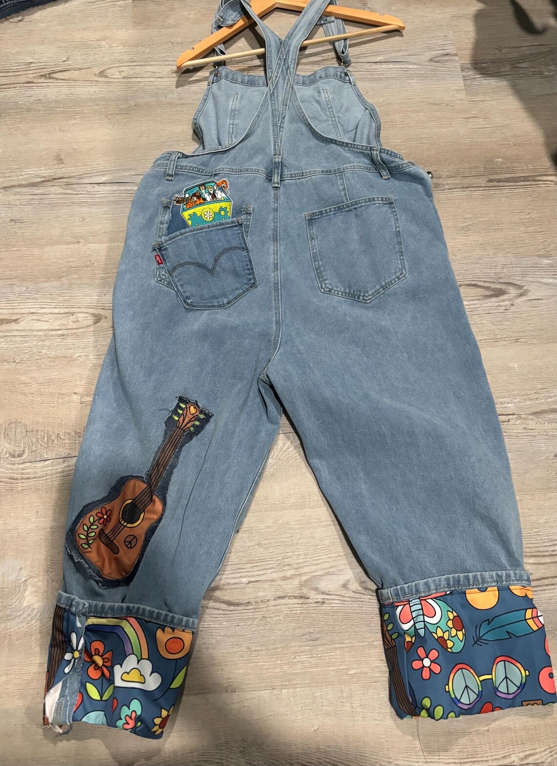Upcycled Women’s Denim Overalls With Hand Made Patches Waist 34” - Etsy