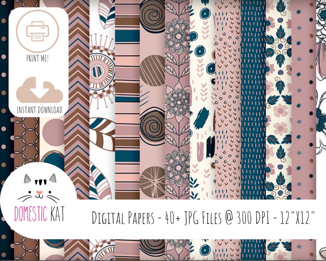 Digital Paper, Printable Paper, Goodnotes Paper|| Neutral Paper, Navy ...