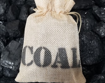 Burlap "coal" Bag - Etsy