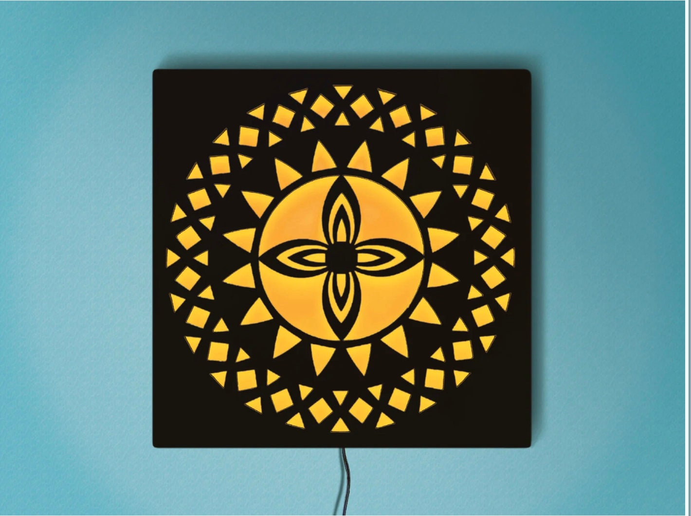 Geometric Sun Vector png Dxf Pdf Eps Svg Jpg CNC Laser Cut Cricut ...