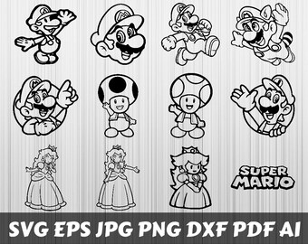 Mario svg | Etsy