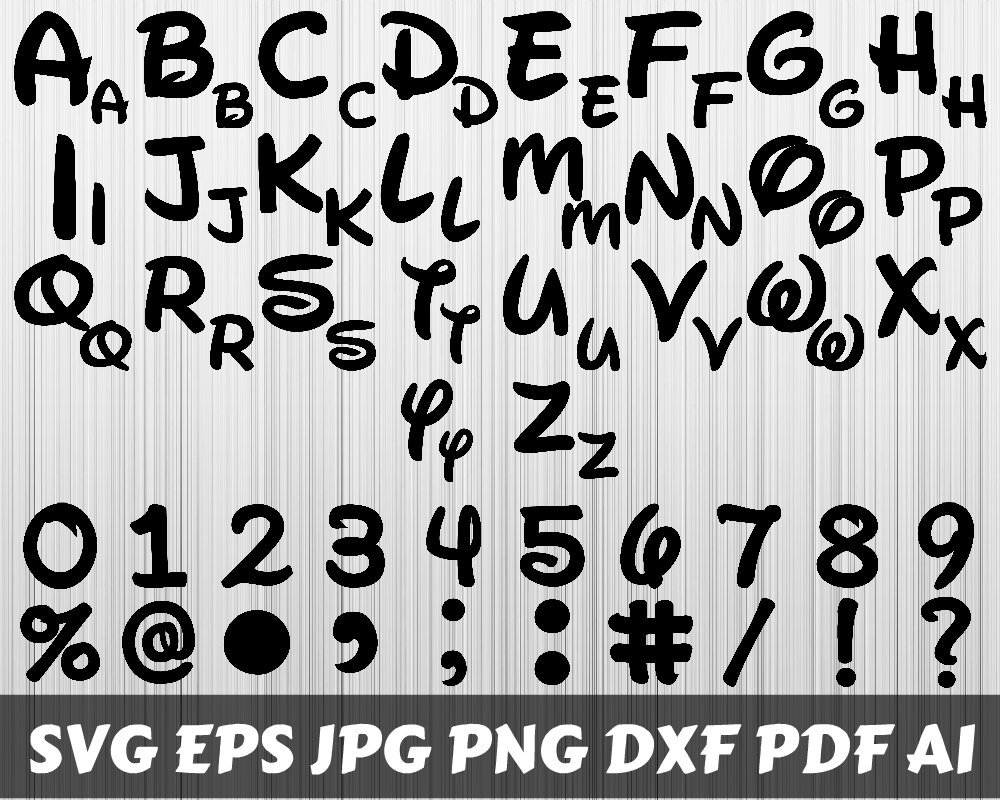 Disney Font SVG Disney Letters SVG Disney Alphabet SVG | Etsy
