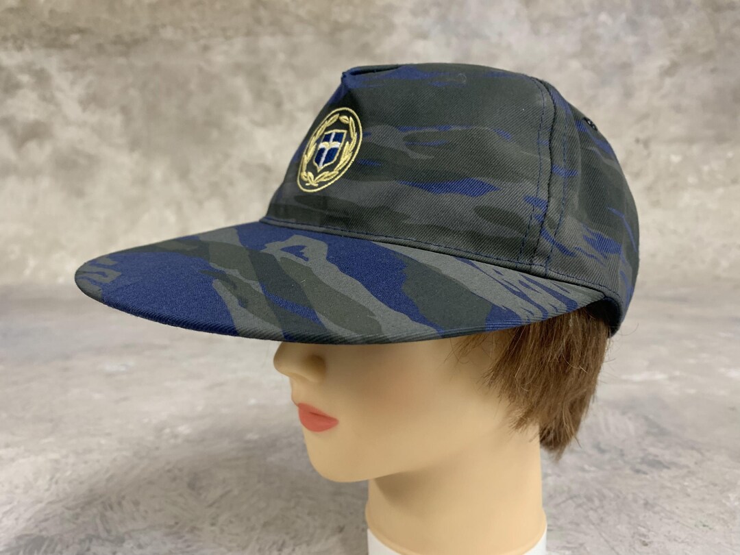 Vintage Greek Army Officer's Cap - Embroidered Badge, Retro Men's Hat ...
