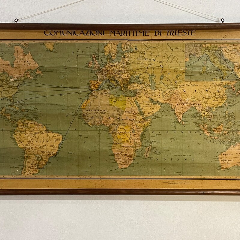 Linen World Map - Etsy