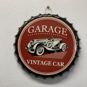 Garage Nostalgic Tin Poster Vintage Metal Sign Wall Art Metal Plaque ...
