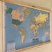 The World Pull Down Chart, Political Map of the World, Vintage World ...