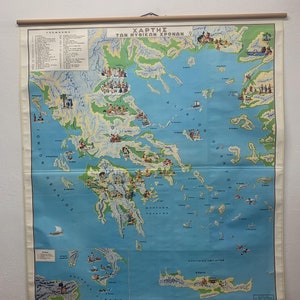 Map of Greek Mythology, Greece Mytholgy School Map, Mythology of Greece ...