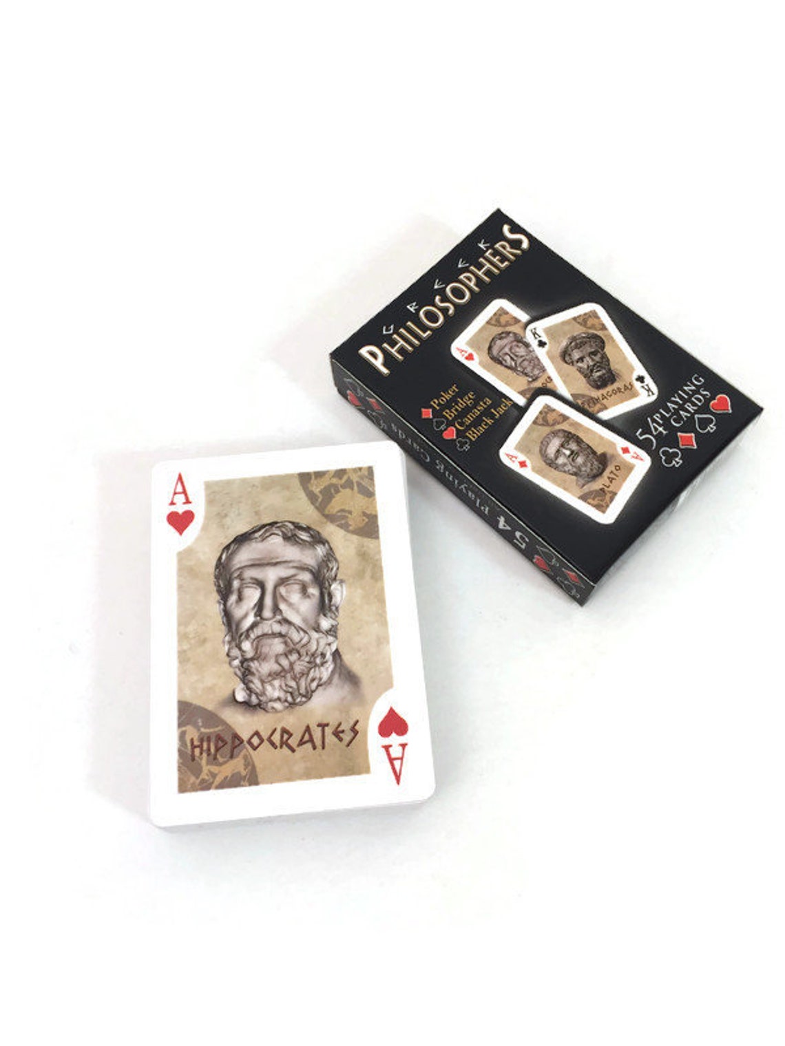 Playing cards Greek Philosophers Greek playing cards Playing | Etsy