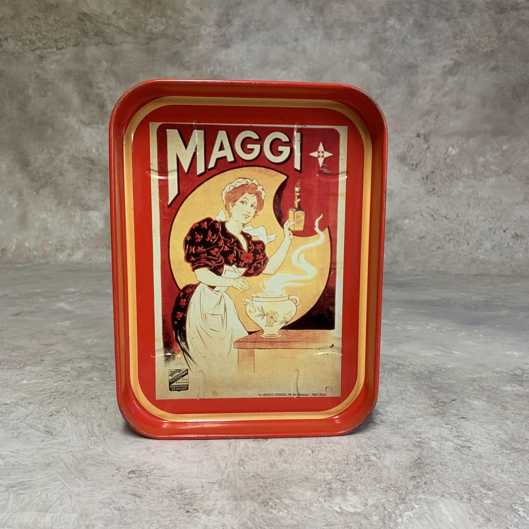 Vintage MAGGI Advertising Tray: Collectible Tin Serving Tray - Etsy