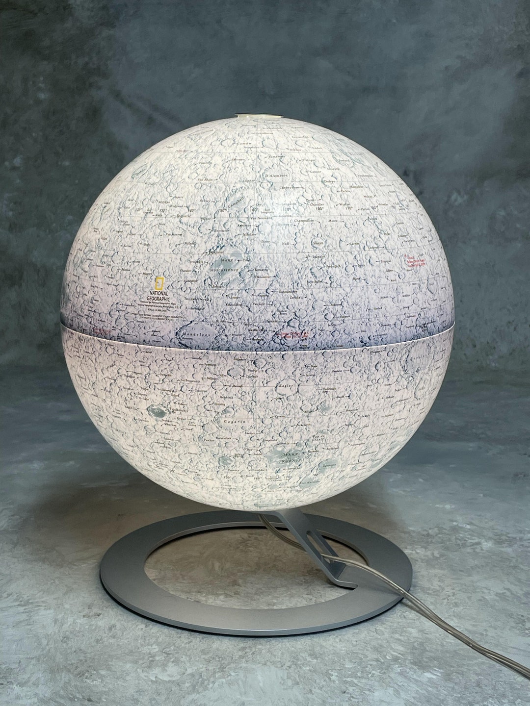 The Moon Illuminated Globe National Geographic Moon Atmosphere New ...