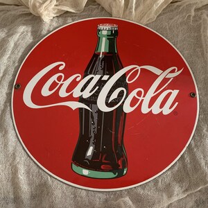 Coca-cola Porcelain Sign Porcelain Enamel Metal Collectible Sign Coke ...