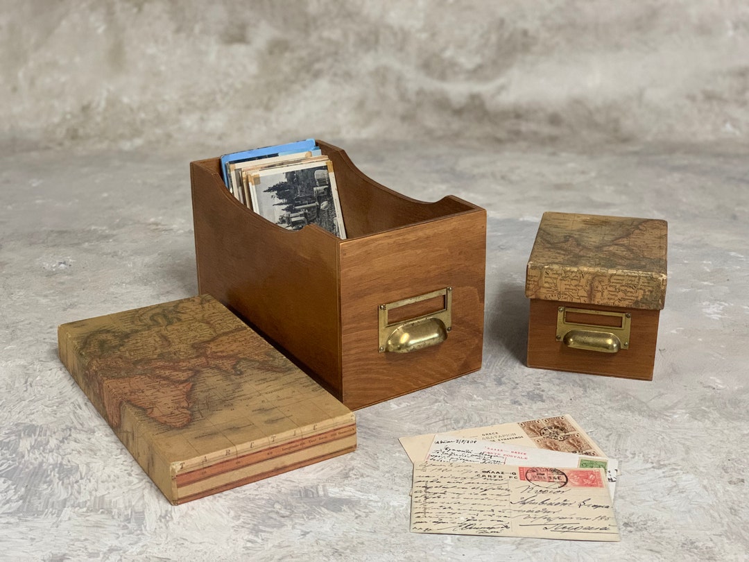 Vintage 1980s Storage Box Set: Bronze Handles, Old-world Home Decor ...