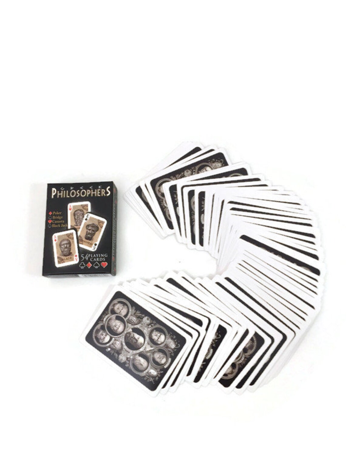 Playing cards Greek Philosophers Greek playing cards Playing | Etsy