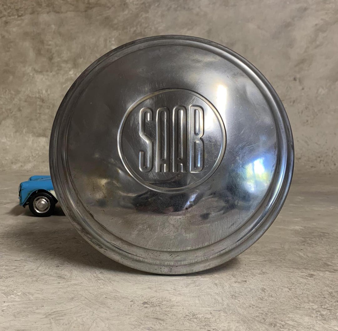 Vintage Saab Hub Cap, 25.5cm Steel Wheel Decor, Ideal for Man Cave or ...