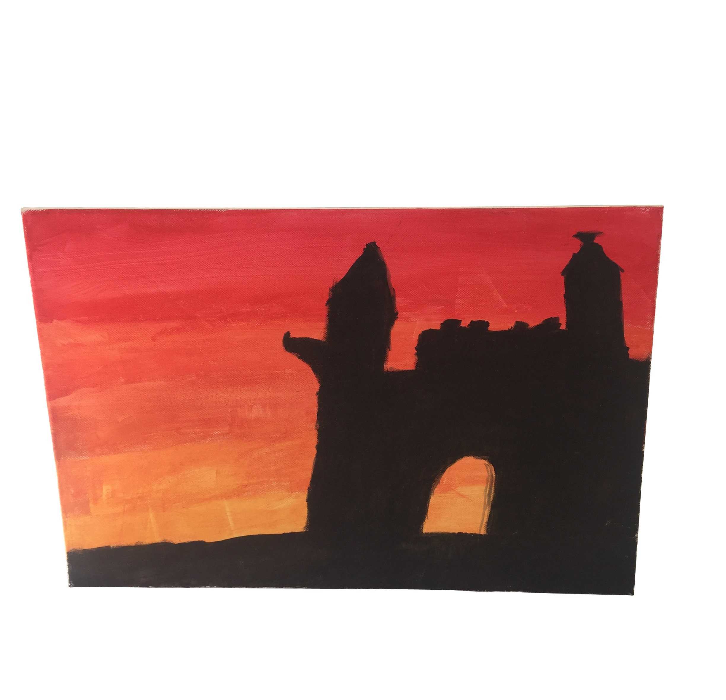 Castle Painting, Abstract Castle Painting, Fantasy Art, Castle ...