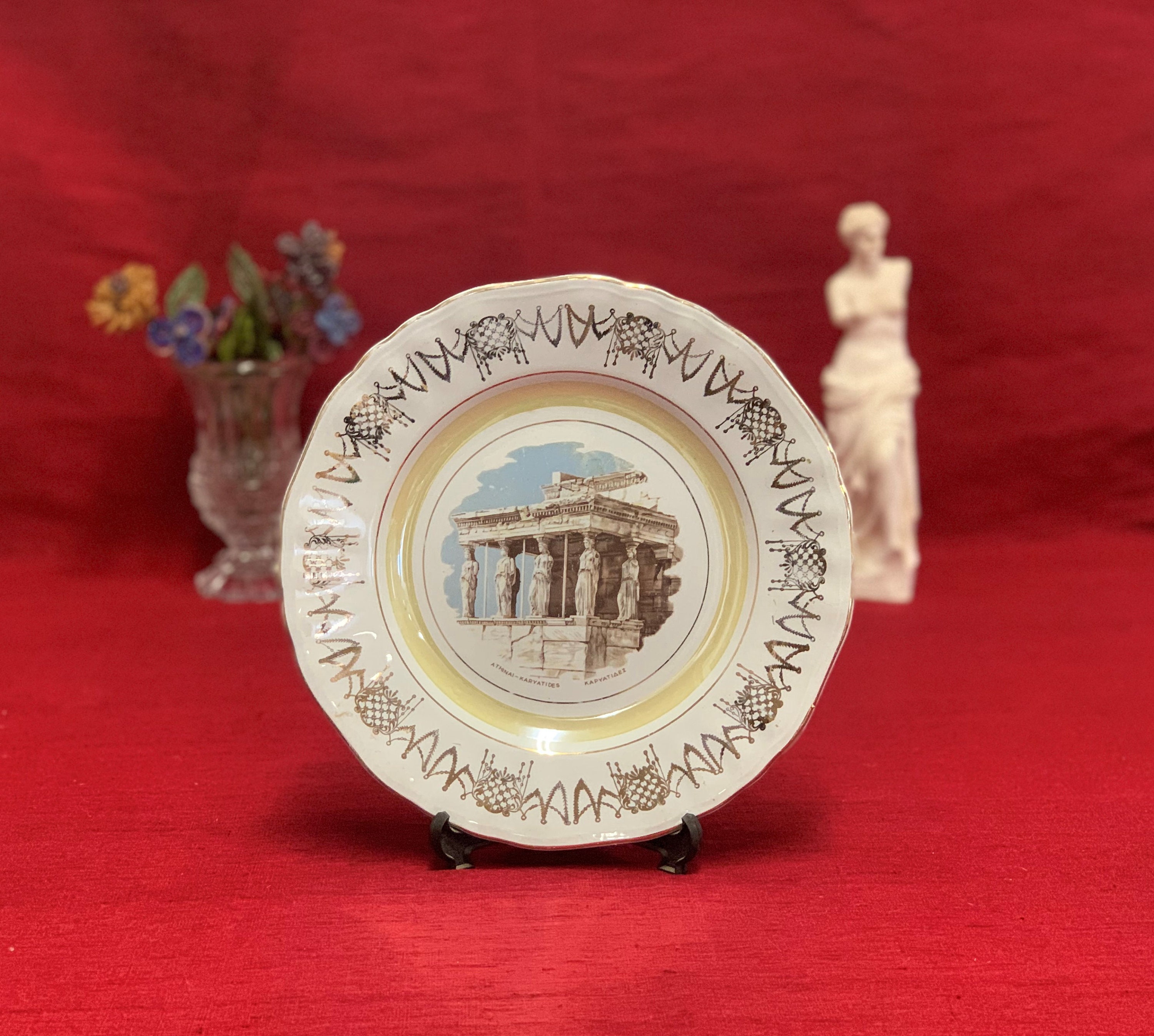 Caryatids of Acropolis Keramicos Plate Keramikos Greek Plates ...