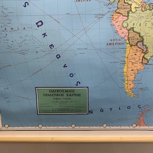 Atlas Geography Map, Large Atlas, Vintage World Atlas Map, Classroom ...