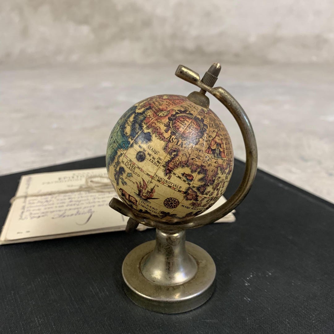 Vintage World Globe, Terrestrial Globe, Small World Globe, 1970's World ...