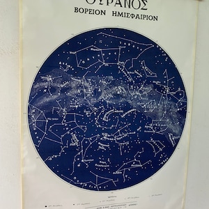 Celestial Map, Northern Hemisphere Chart, Astronomy Poster ...
