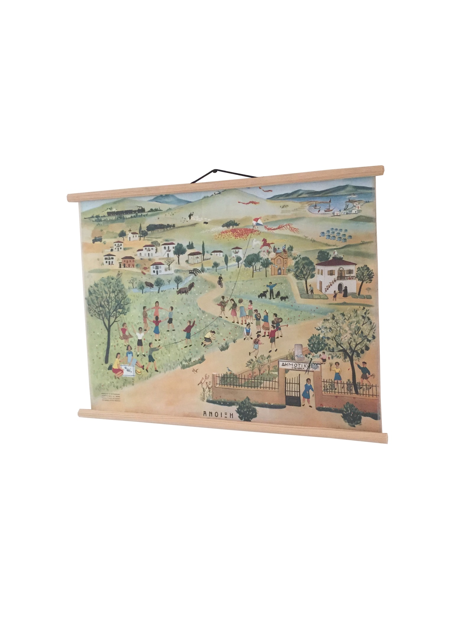 The Spring Pull Down Chart, Vintage Pictorial School Chart, the Seasons Pull Down Chart, Large ...