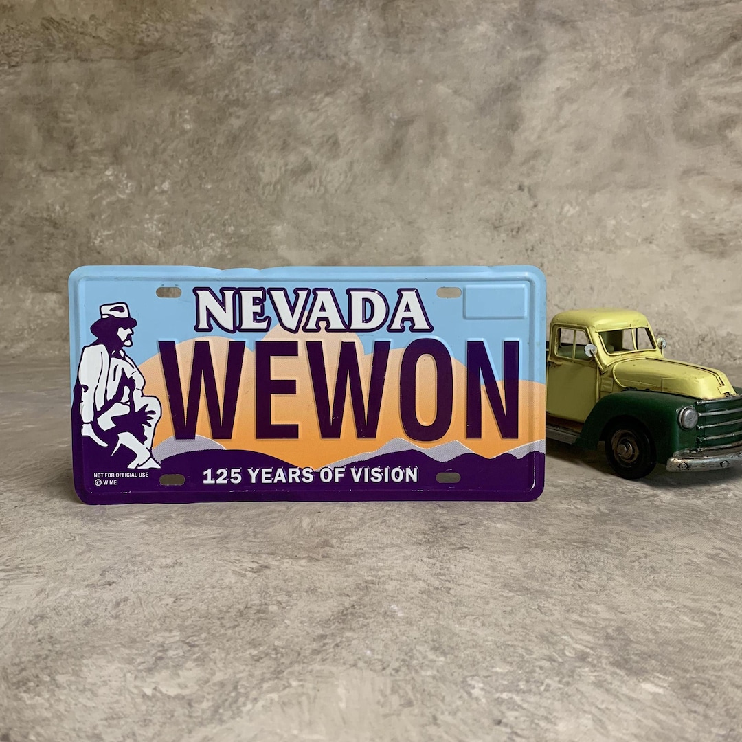 Nevada Graphic License Plate: Mountain Design Souvenir, "the Silver ...