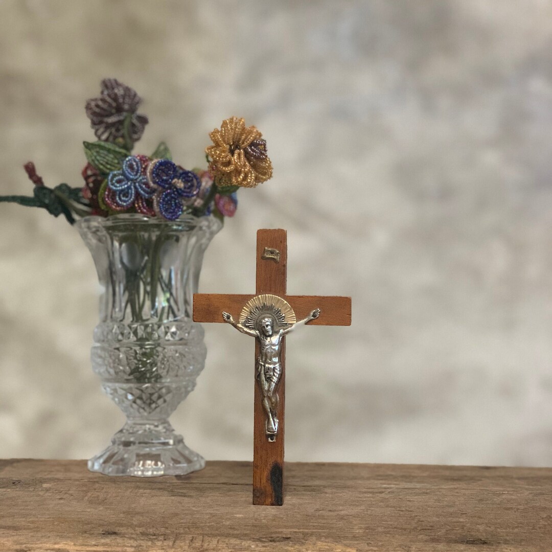 Vintage Wooden Crucifix: Jesus on the Cross, Religious Wall Art - Etsy