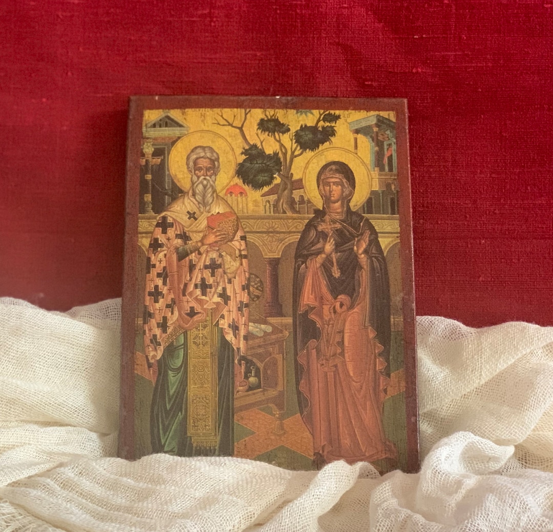Saint Cyprian and Justina Icon Greek Icon Russian Icon Christian ...