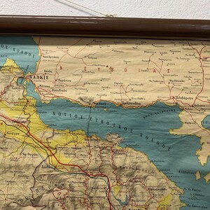 Vintage Map of Greece, Attiki Chart, Viotia Chart, Rare Map, Geography ...