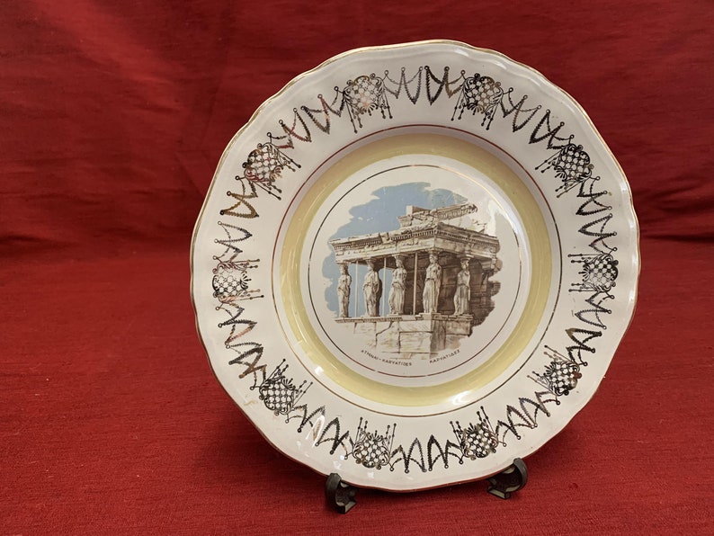 Caryatids of Acropolis Keramicos Plate Keramikos Greek Plates ...