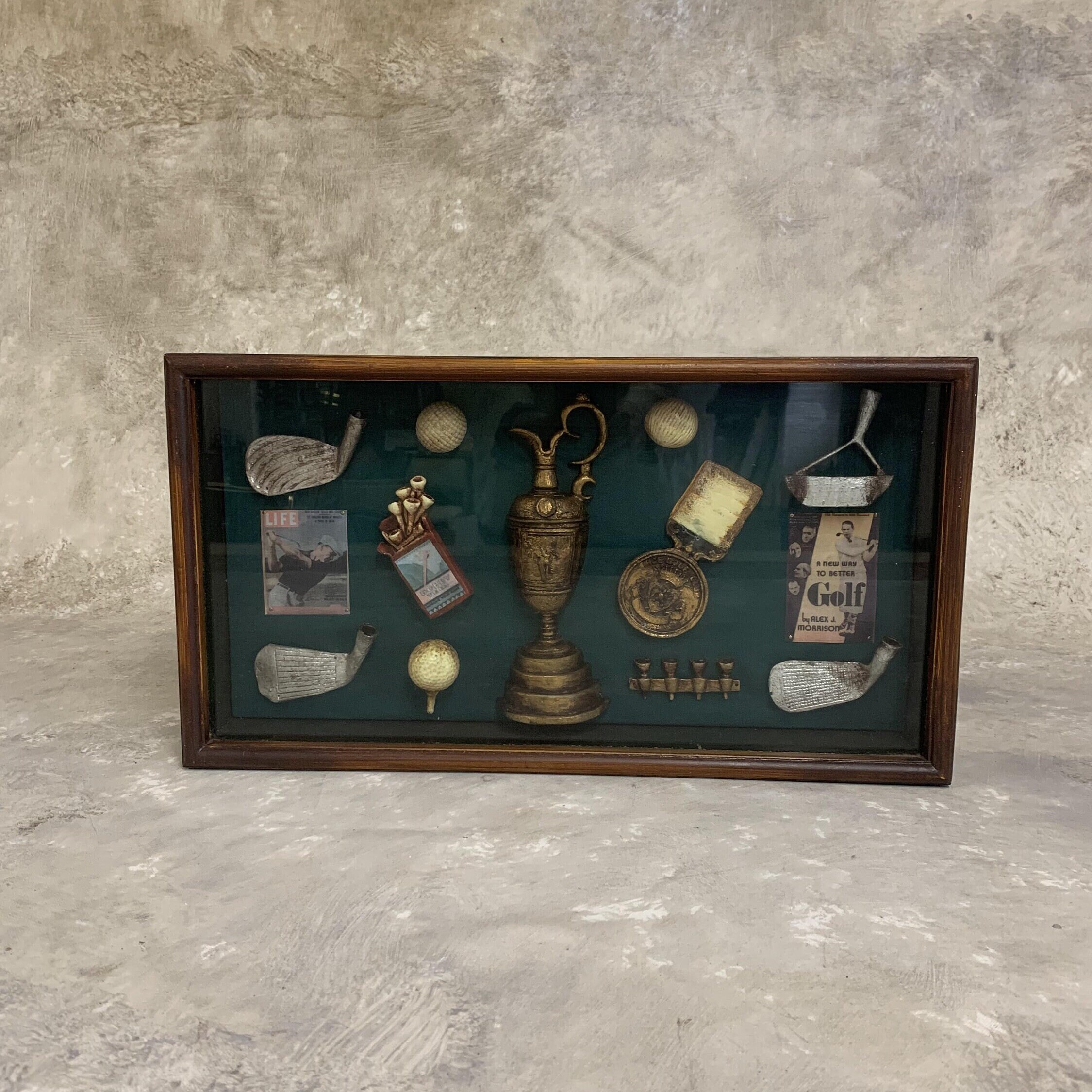 Vintage Golf Themed Wall Cabinet Shadowbox: Golfer's Lounge Decor - Etsy
