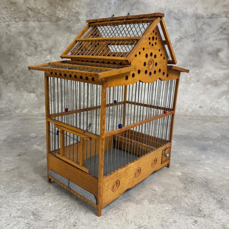 Wooden Bird Cage - Etsy