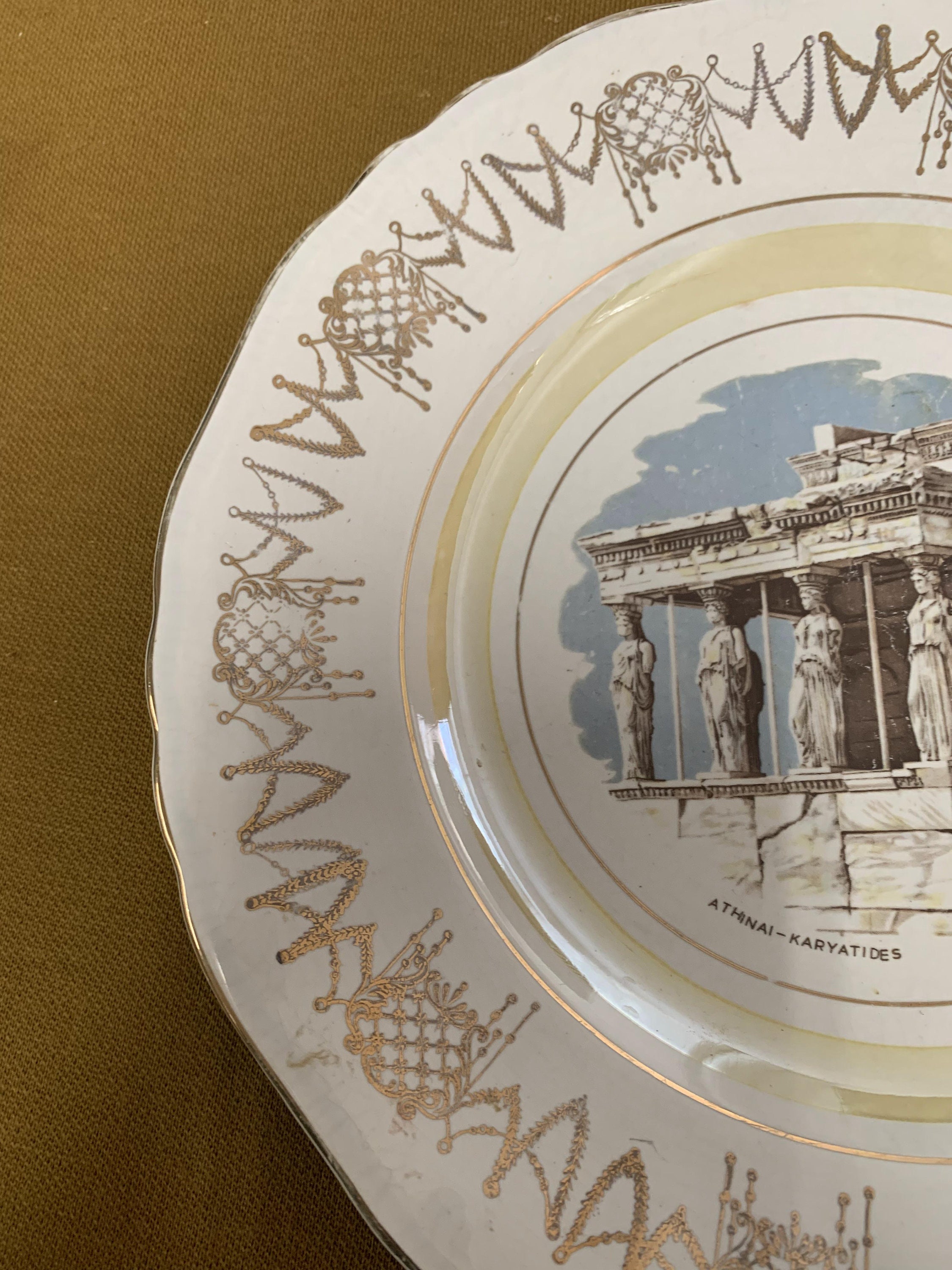 Caryatids of Acropolis Keramicos Plate Keramikos Greek Plates ...