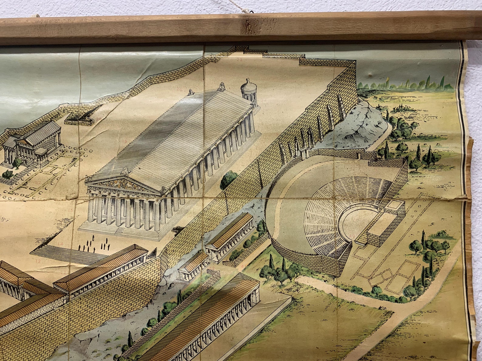 Rare Acropolis Chart Acropolis of Athens School Map Vintage - Etsy